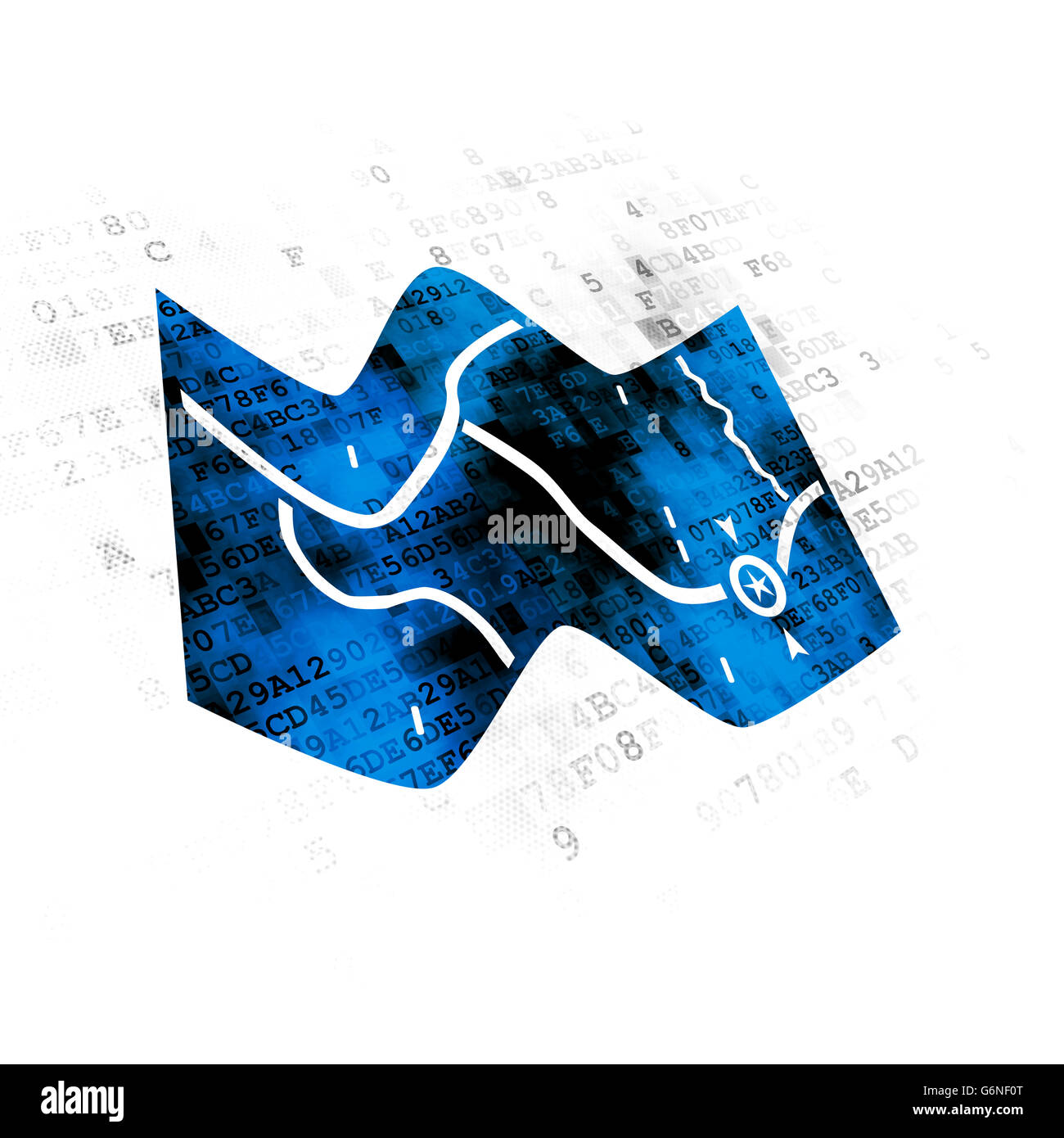 Travel concept: Map on Digital background Stock Photo - Alamy