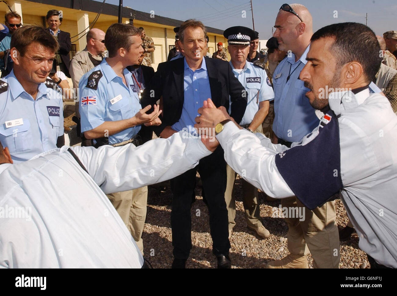 Tony Blair Basra Visit Stock Photo - Alamy