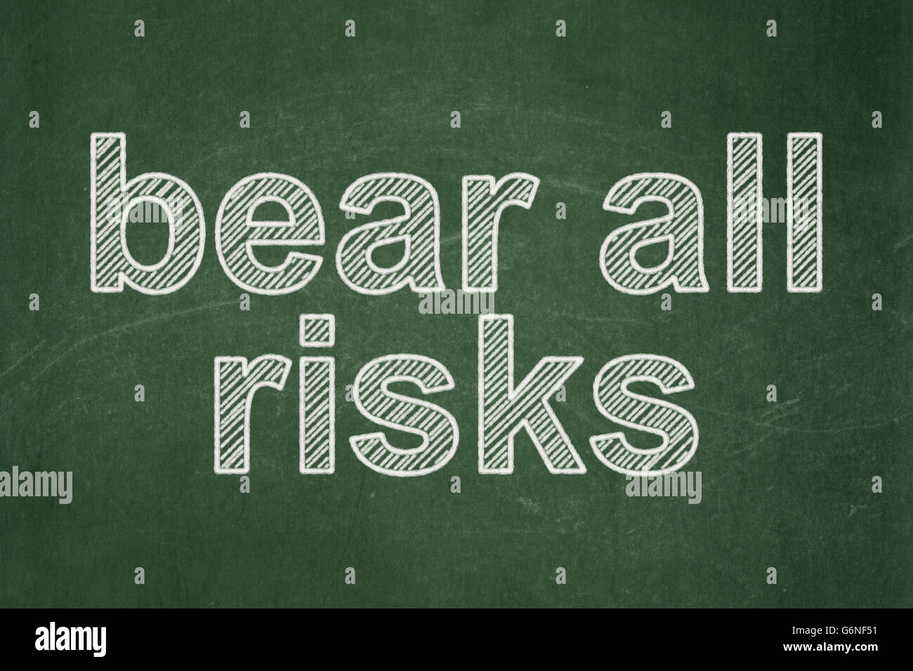 Insurance concept: Bear All Risks on chalkboard background Stock Photo ...