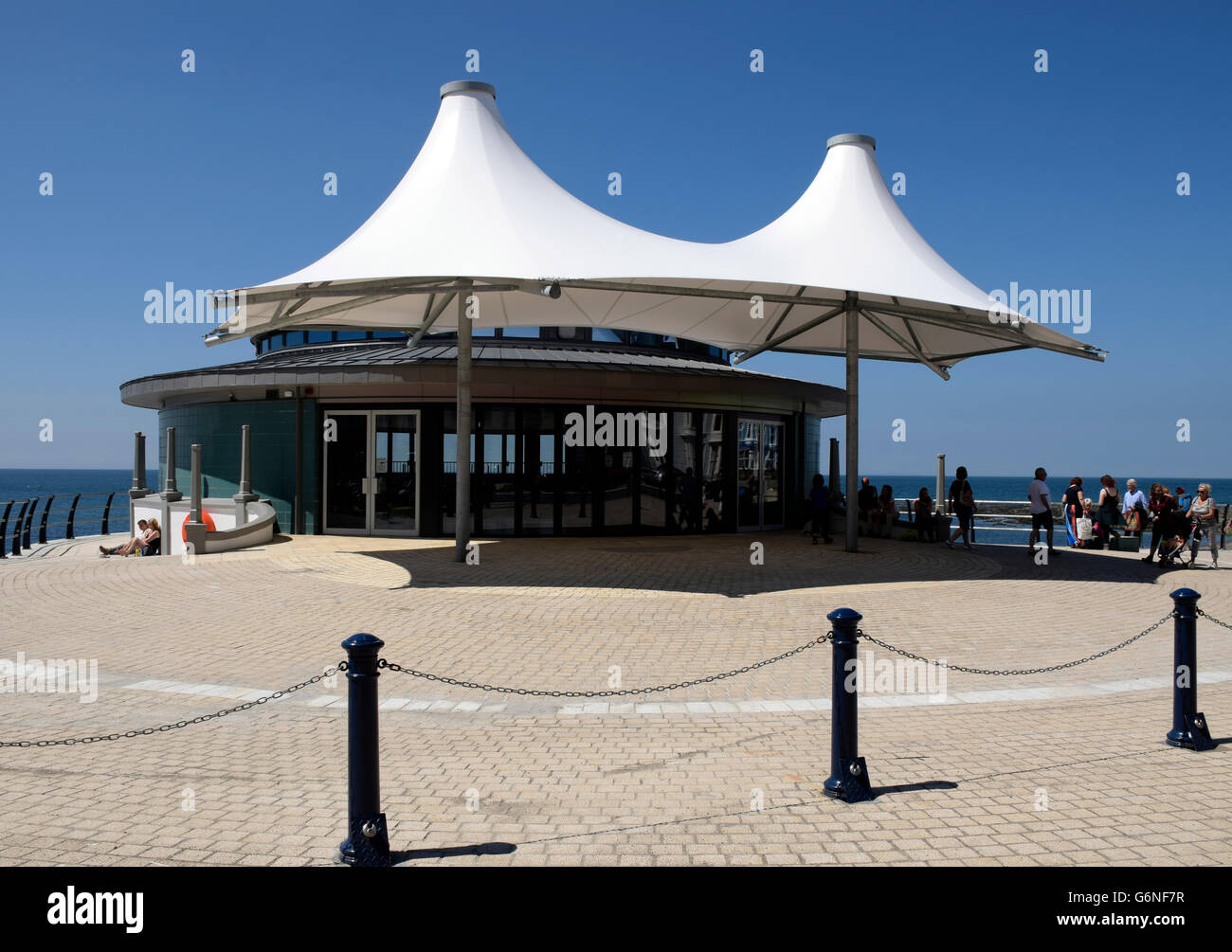 New Bandstand, Aberystwyth seafront promenade, Wales Stock Photo - Alamy