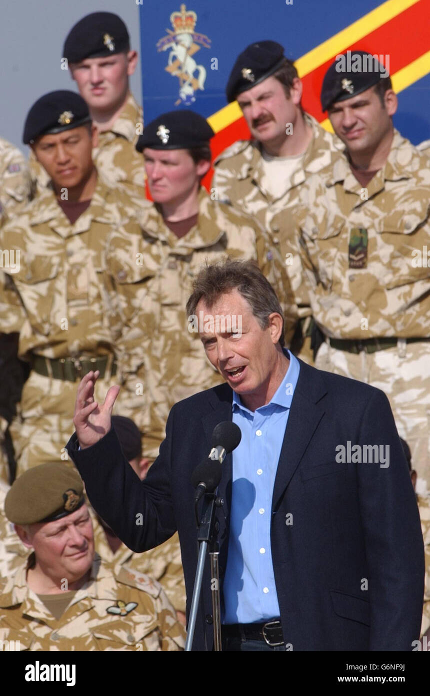 Tony Blair Basra Visit Stock Photo - Alamy