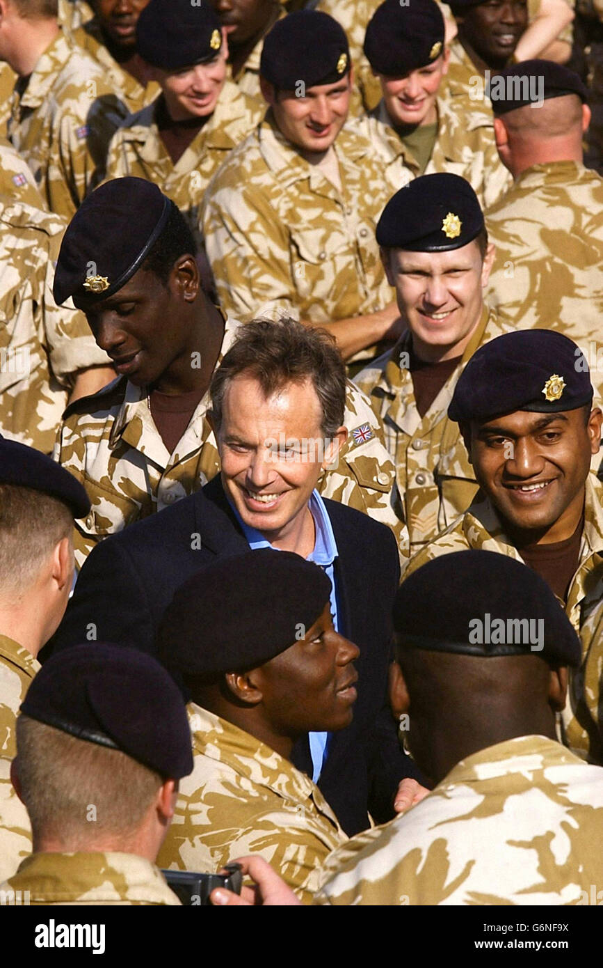 Tony Blair Basra Visit Stock Photo - Alamy