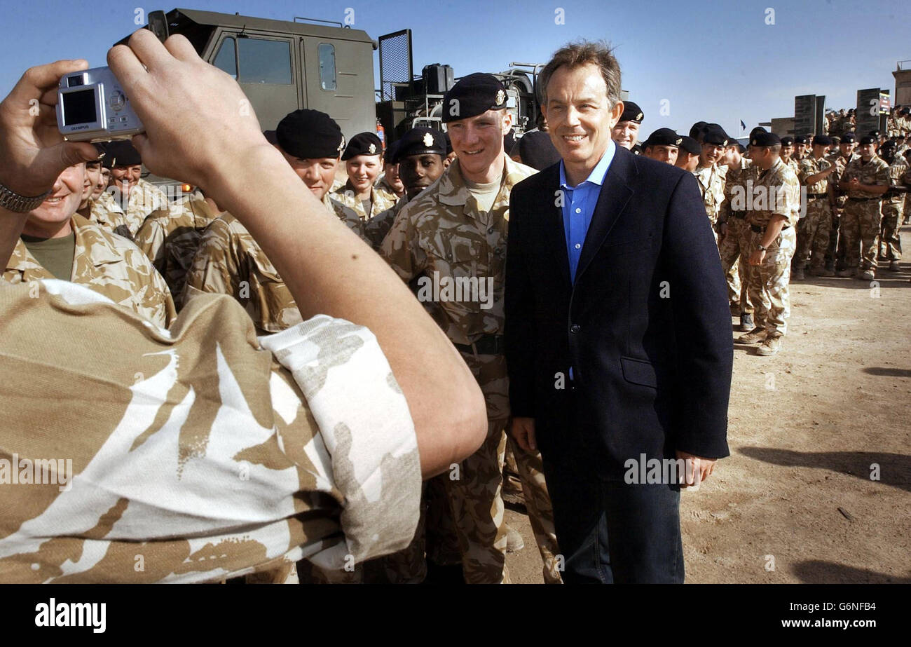 Tony Blair Basra Visit Stock Photo - Alamy