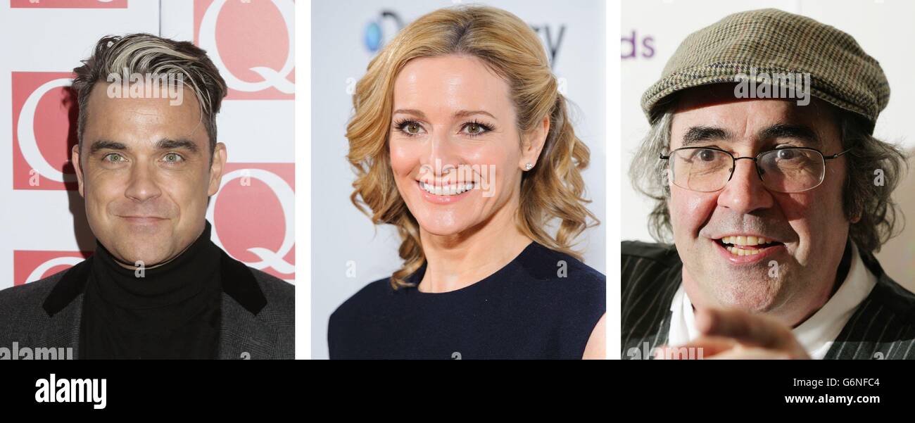 File photos of from the left robbie williams hi-res stock photography ...