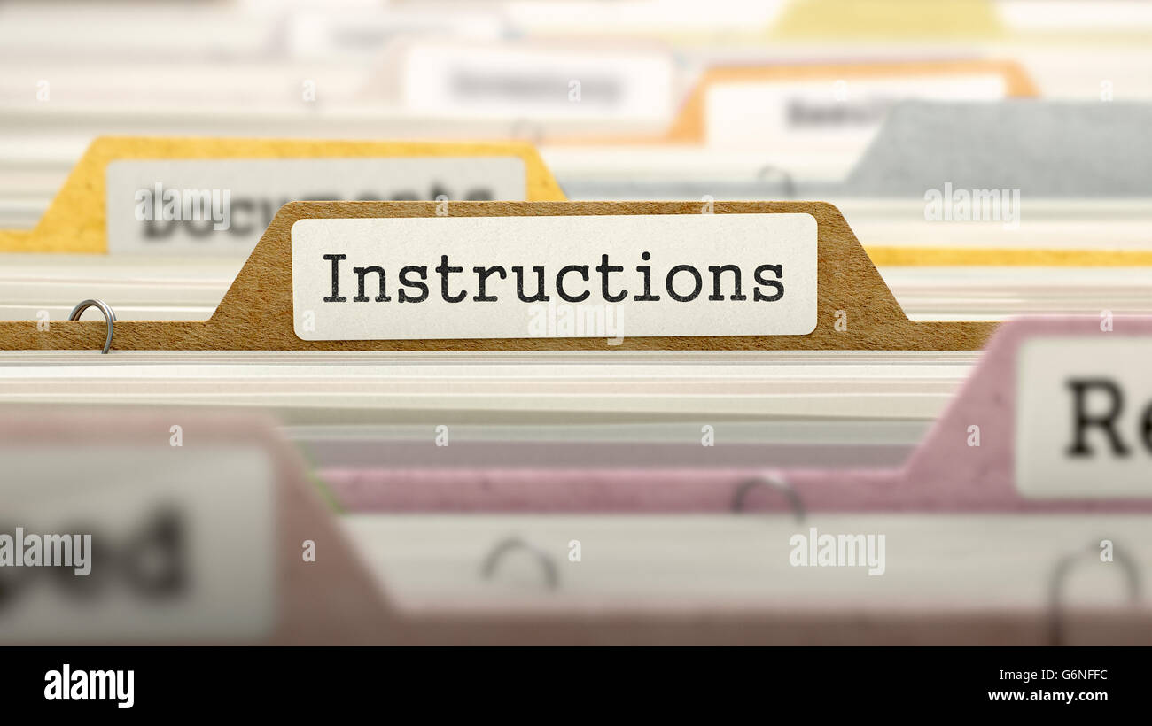Instructions instruction hi-res stock photography and images - Alamy