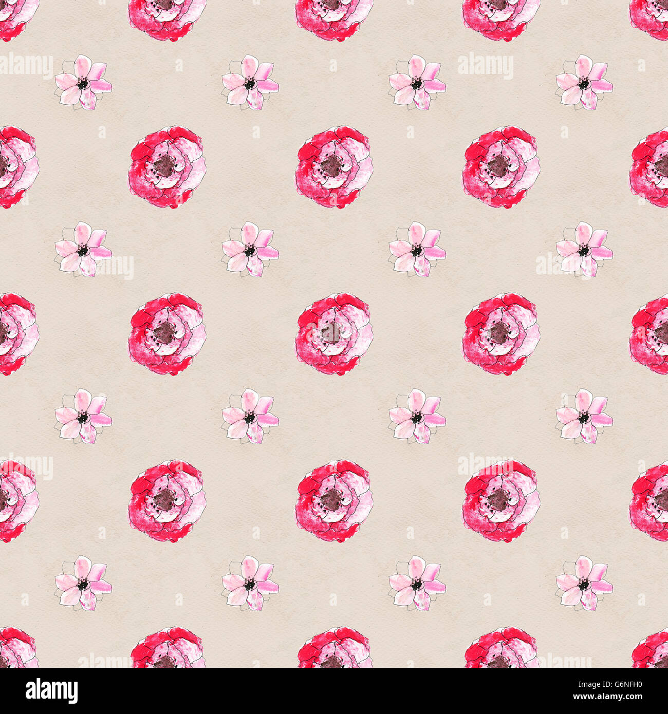 Seamless pattern with briar roses Stock Photo - Alamy