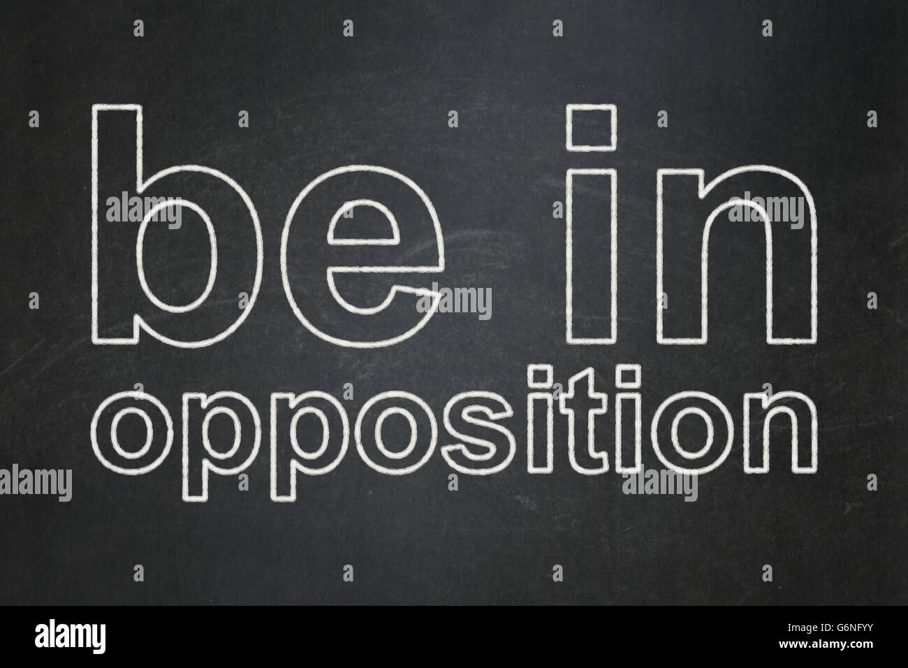 Word phrase opposition in hi-res stock photography and images - Alamy