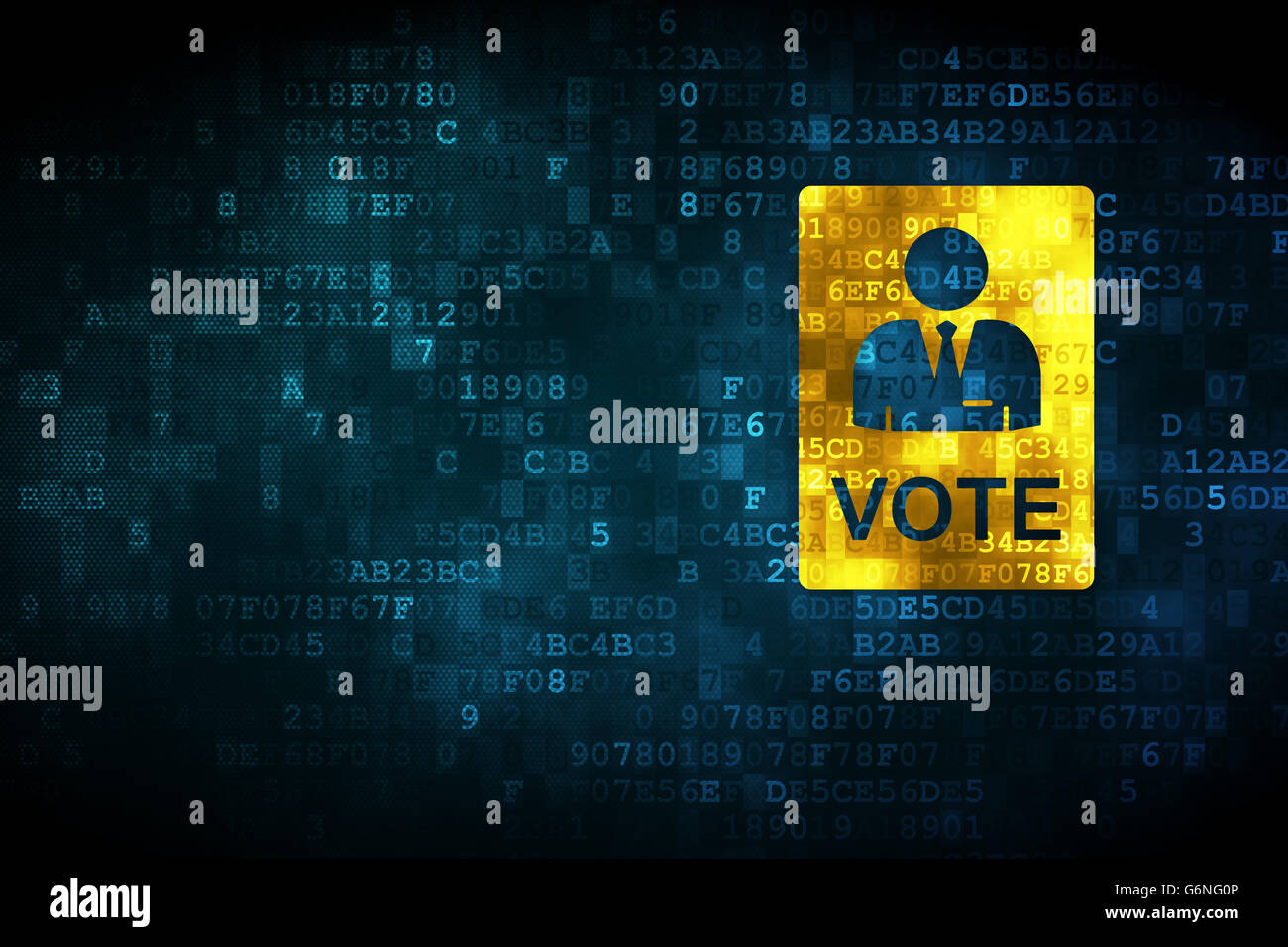 Politics concept: Ballot on digital background Stock Photo - Alamy