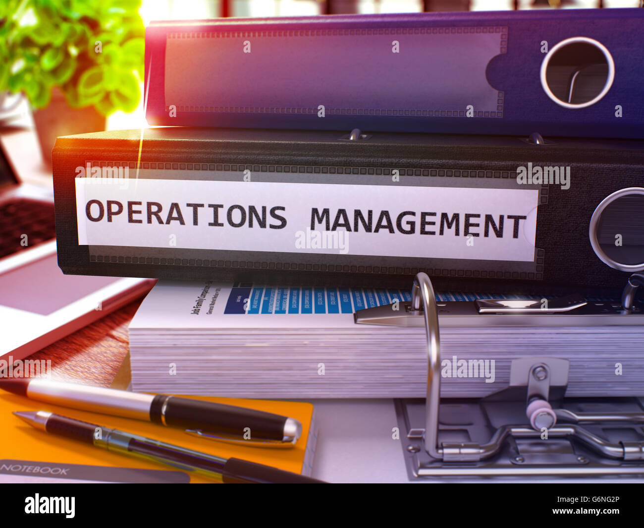 Black Ring Binder with Inscription Operations Management Stock Photo ...