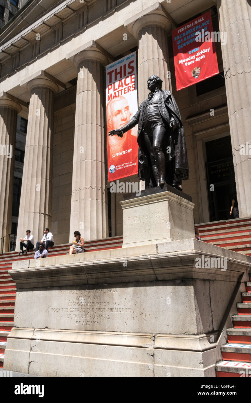 Federal Hall Memorial National Historic Site, NYC Stock Photo - Alamy