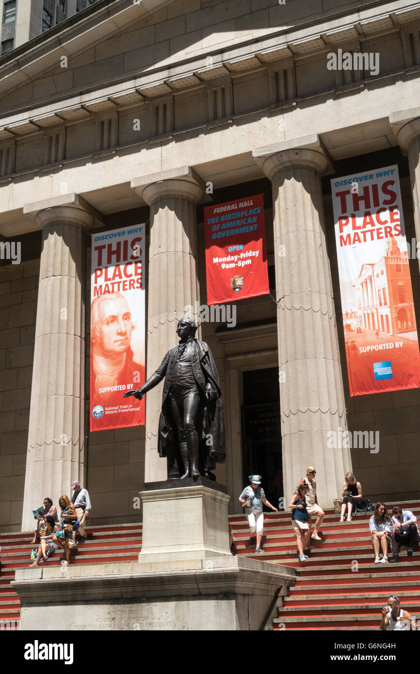 Federal Hall Memorial National Historic Site, NYC Stock Photo - Alamy