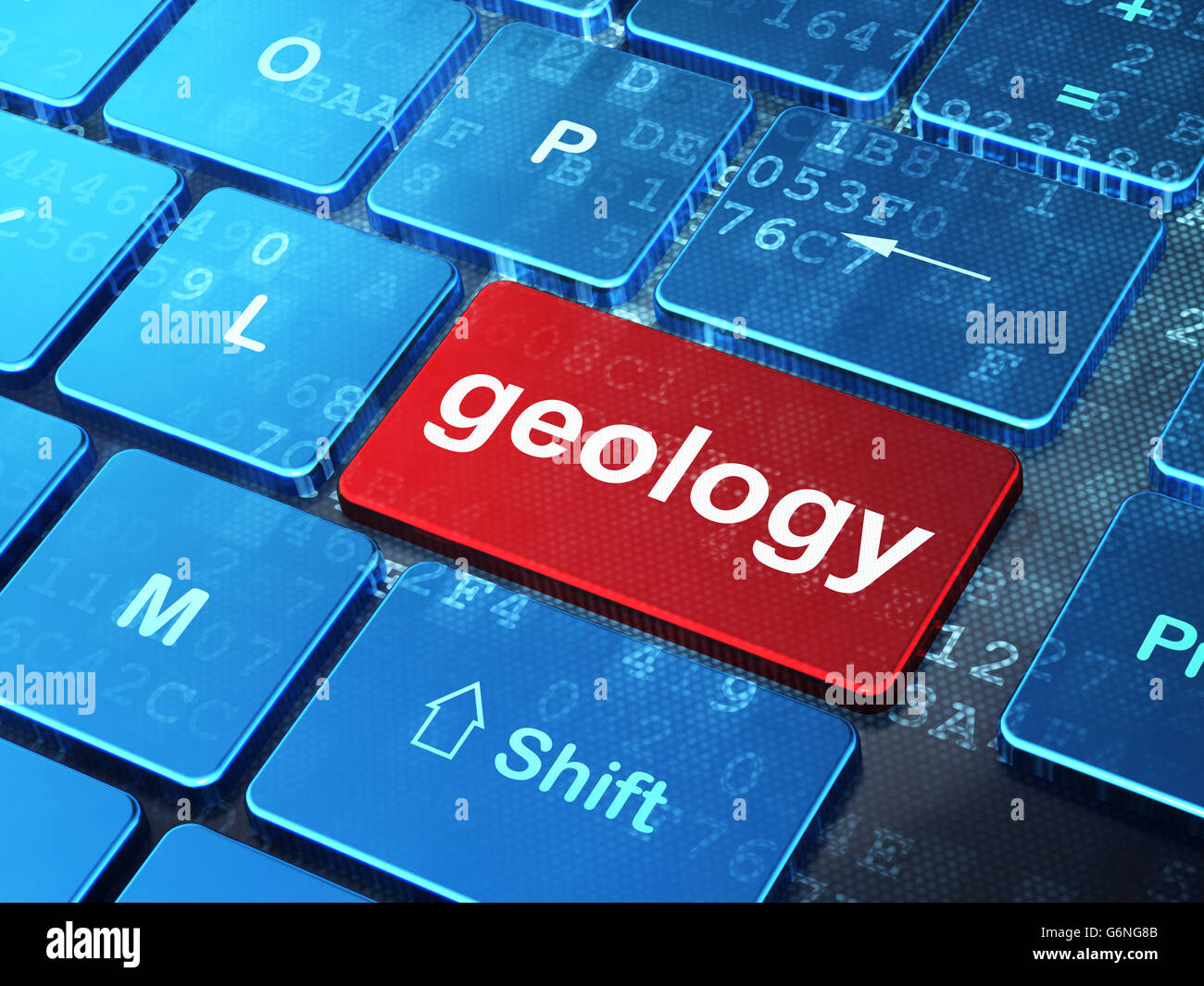 Studying concept: Geology on computer keyboard background Stock Photo ...