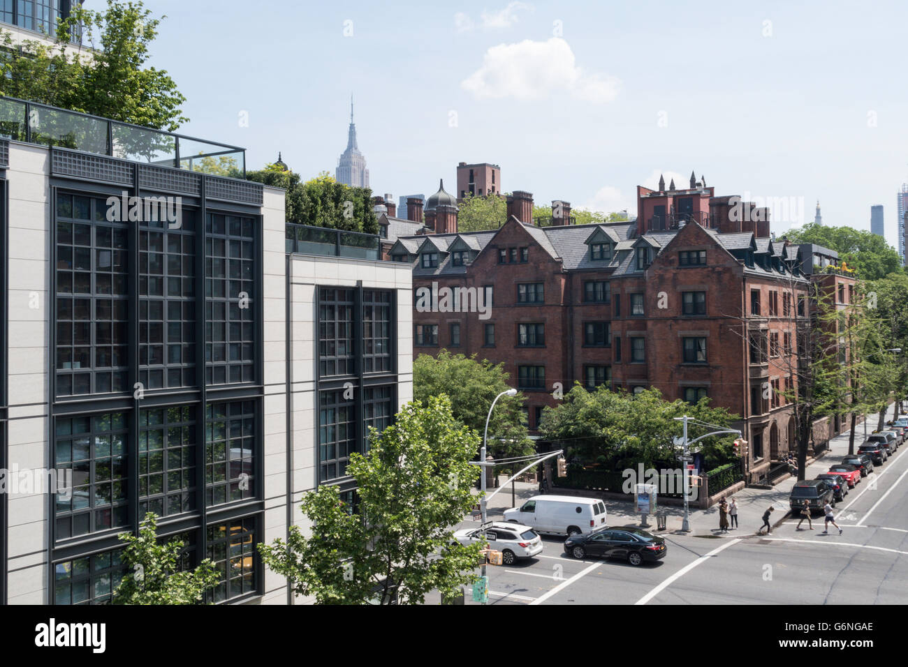 Chelsea Buildings from High Line Linear Park, NYC, USA Stock Photo - Alamy