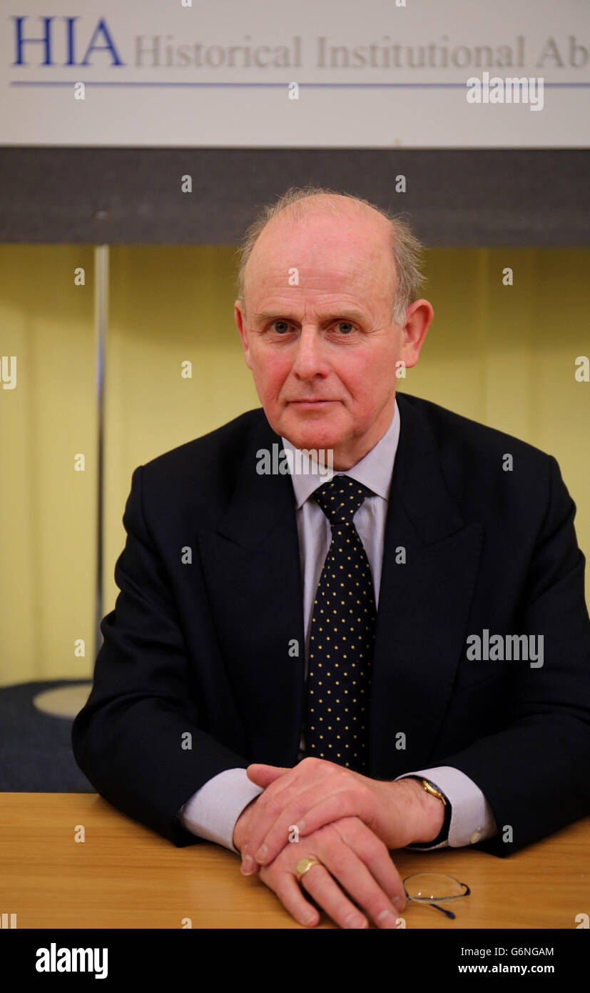 Chairman Sir Anthony Hart inside the courtroom at Banbridge, Northern ...