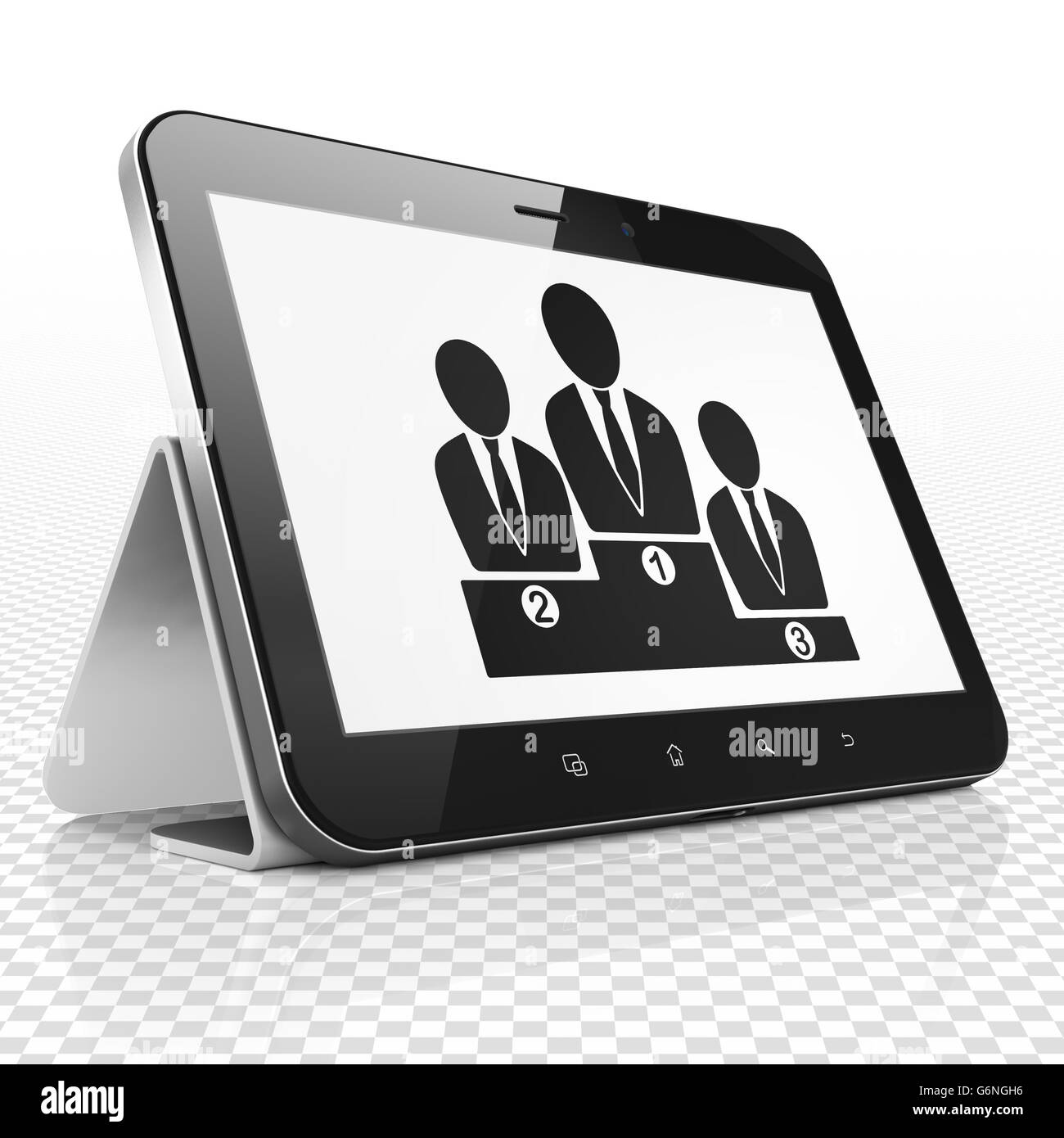People news tablet Black and White Stock Photos & Images - Alamy