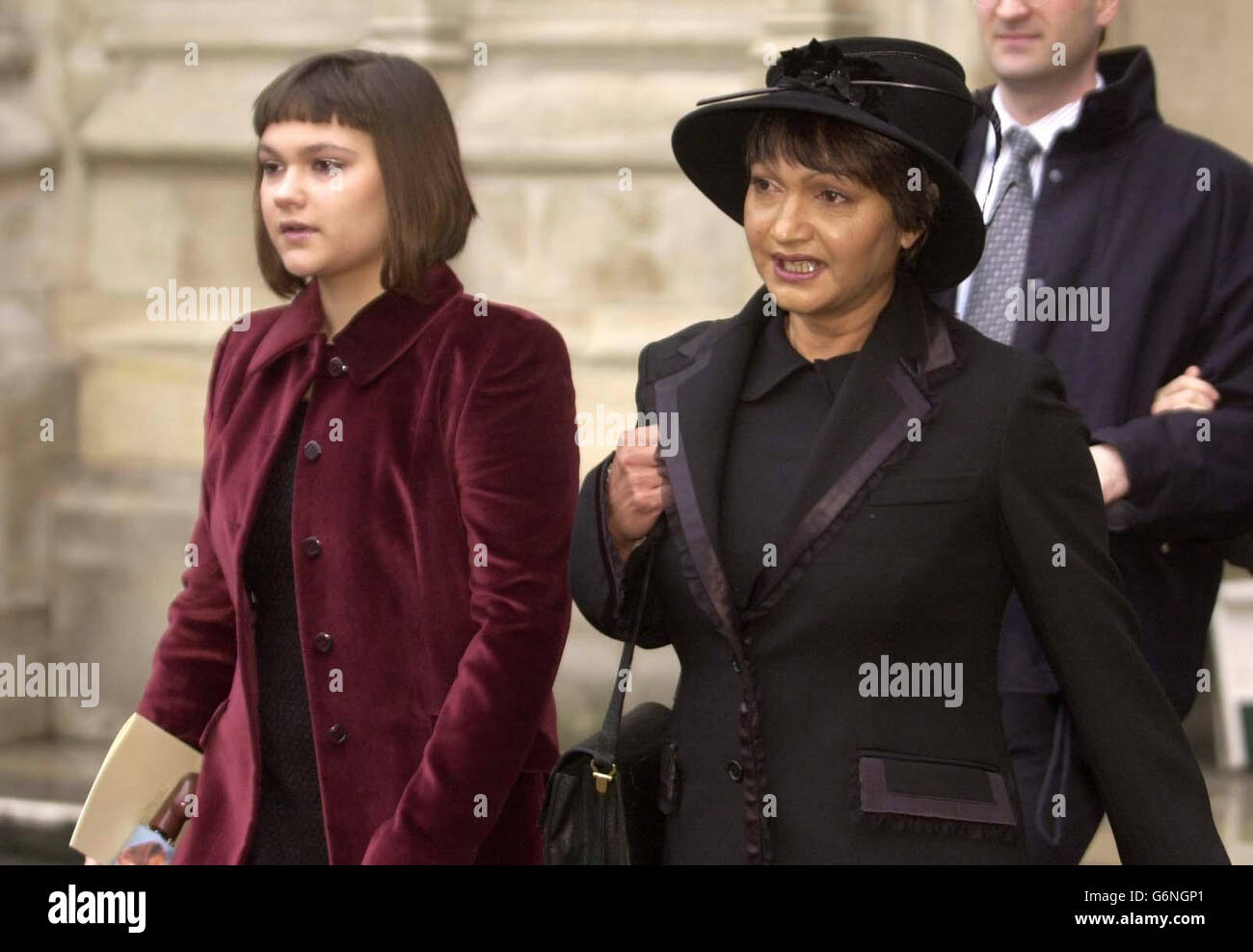 Lady Williams, right, leaves Westminster Abbey following the Service of ...