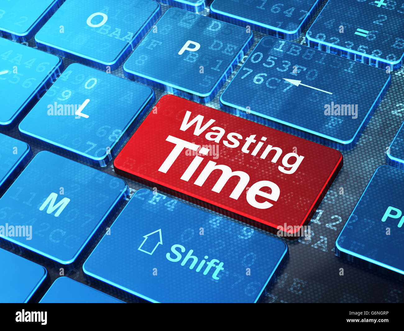 Timeline concept: Wasting Time on computer keyboard background Stock ...