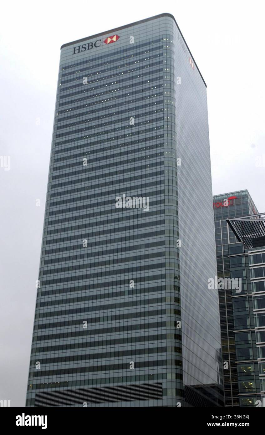 HSBC building Canary Wharf. The HSBC building in Canary Wharf, London Stock Photo - Alamy