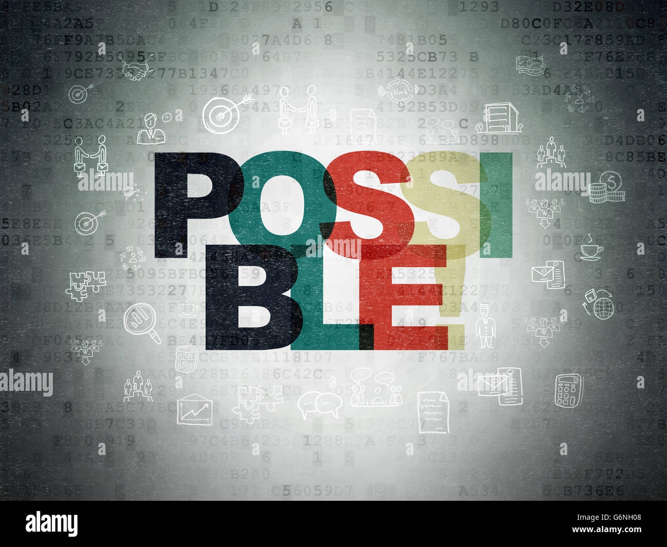 Finance concept: Possible! on Digital Data Paper background Stock Photo ...