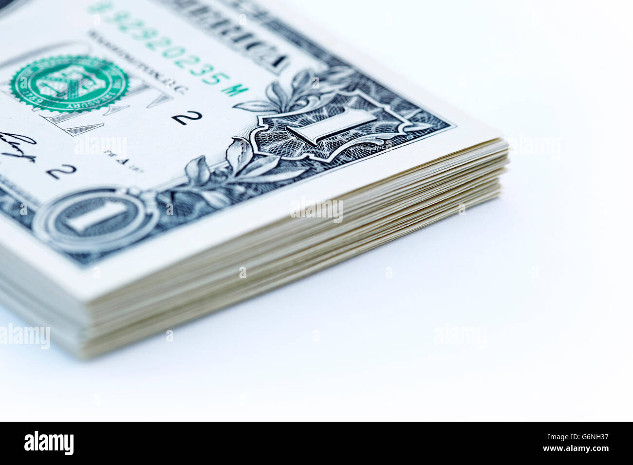 Stack of paper dollar bills Stock Photo - Alamy