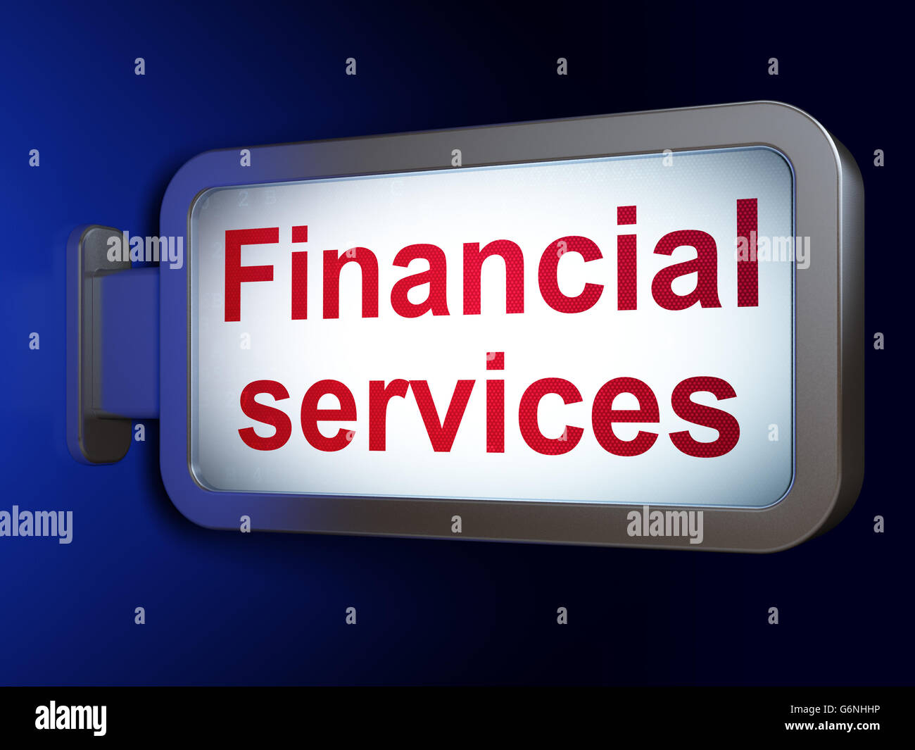 Money concept: Financial Services on billboard background Stock Photo ...