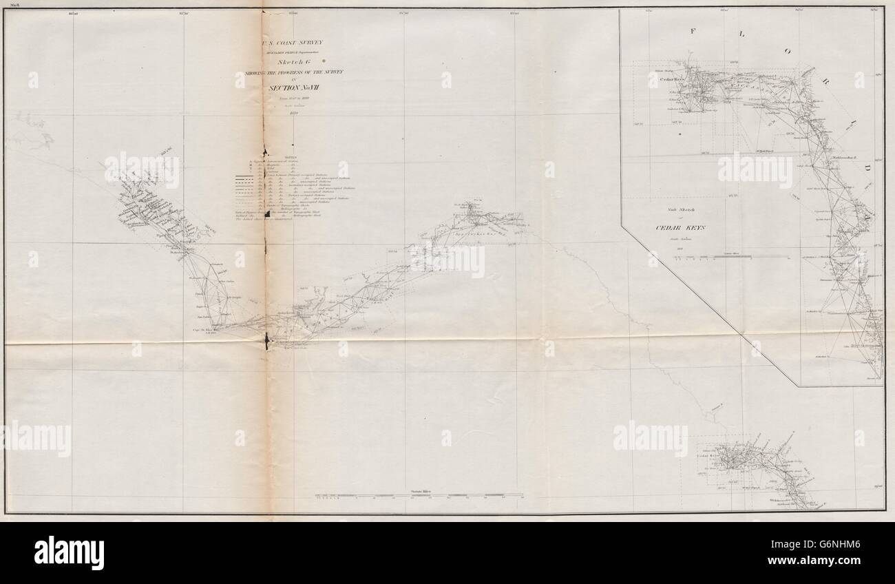 Map of cedar key florida hi-res stock photography and images - Alamy