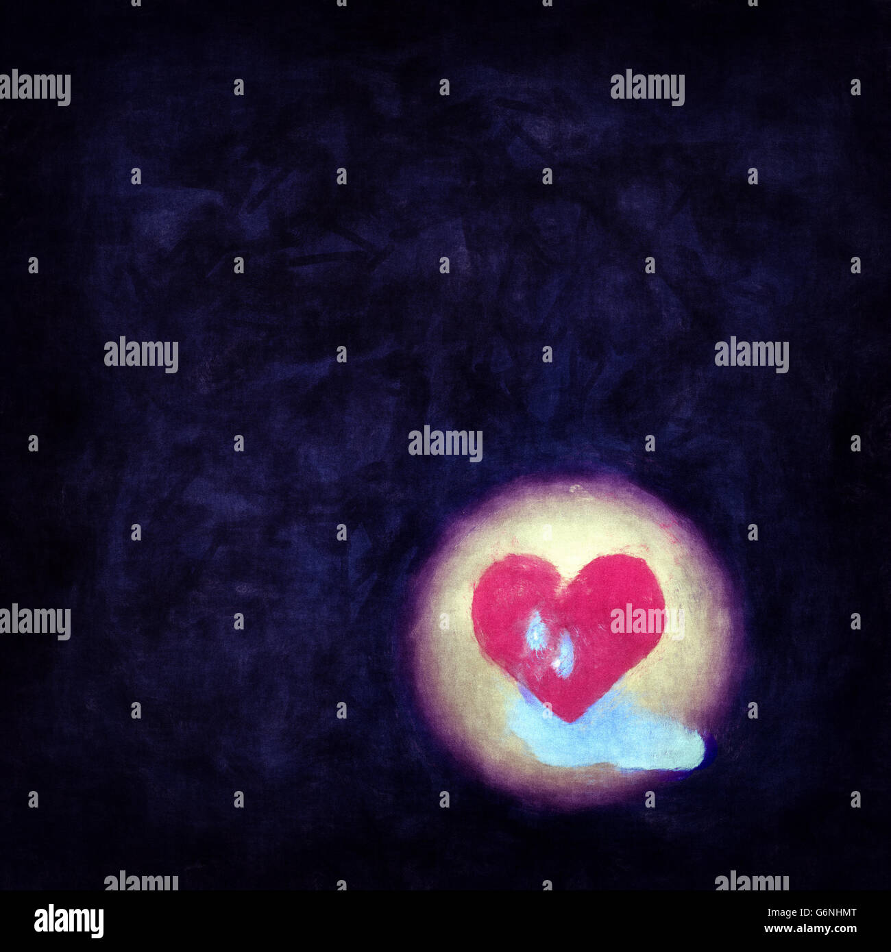 Illustration of a hopeless lonely heart with tears Stock Photo - Alamy