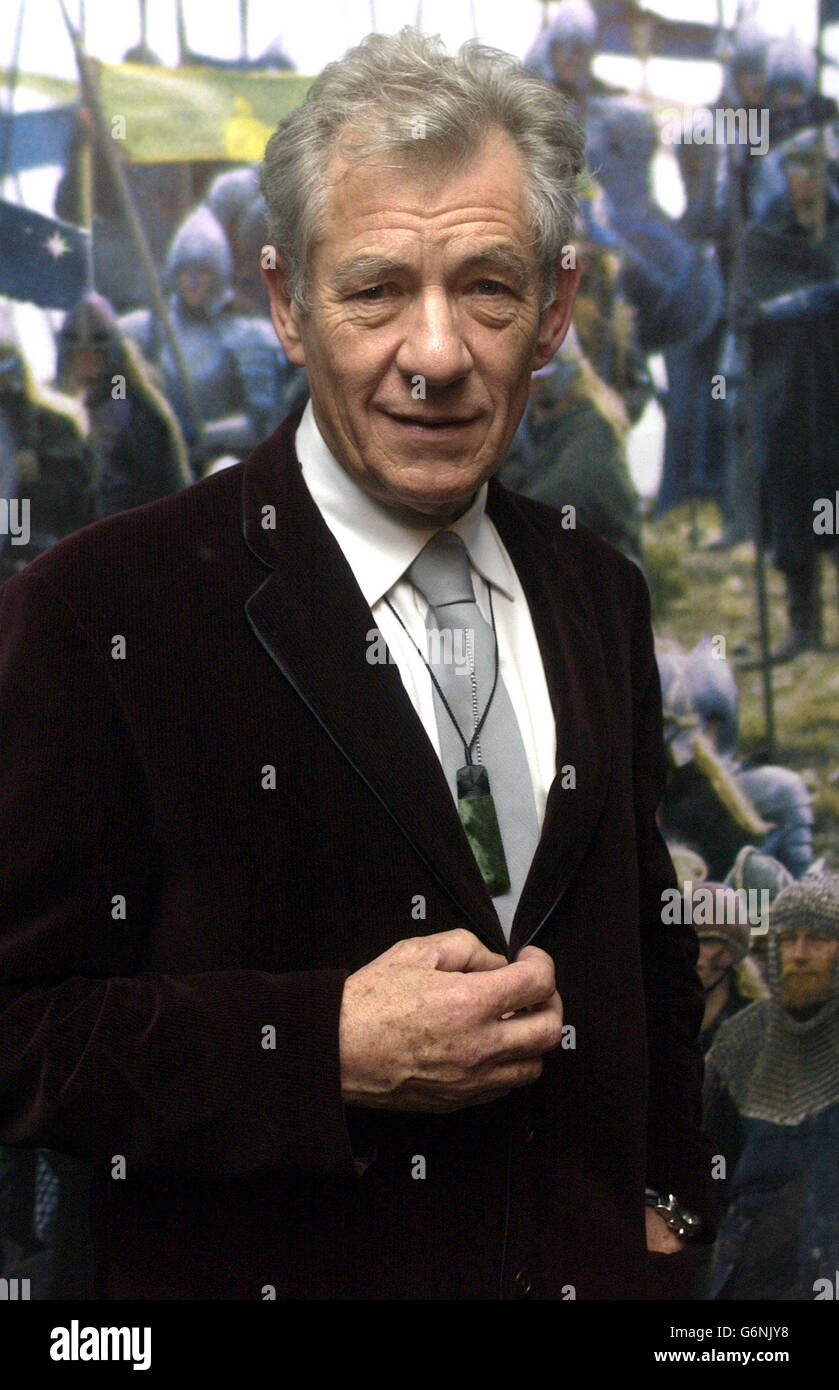 Sir Ian McKellen arrives for the aftershow party at Old Billingsgate ...