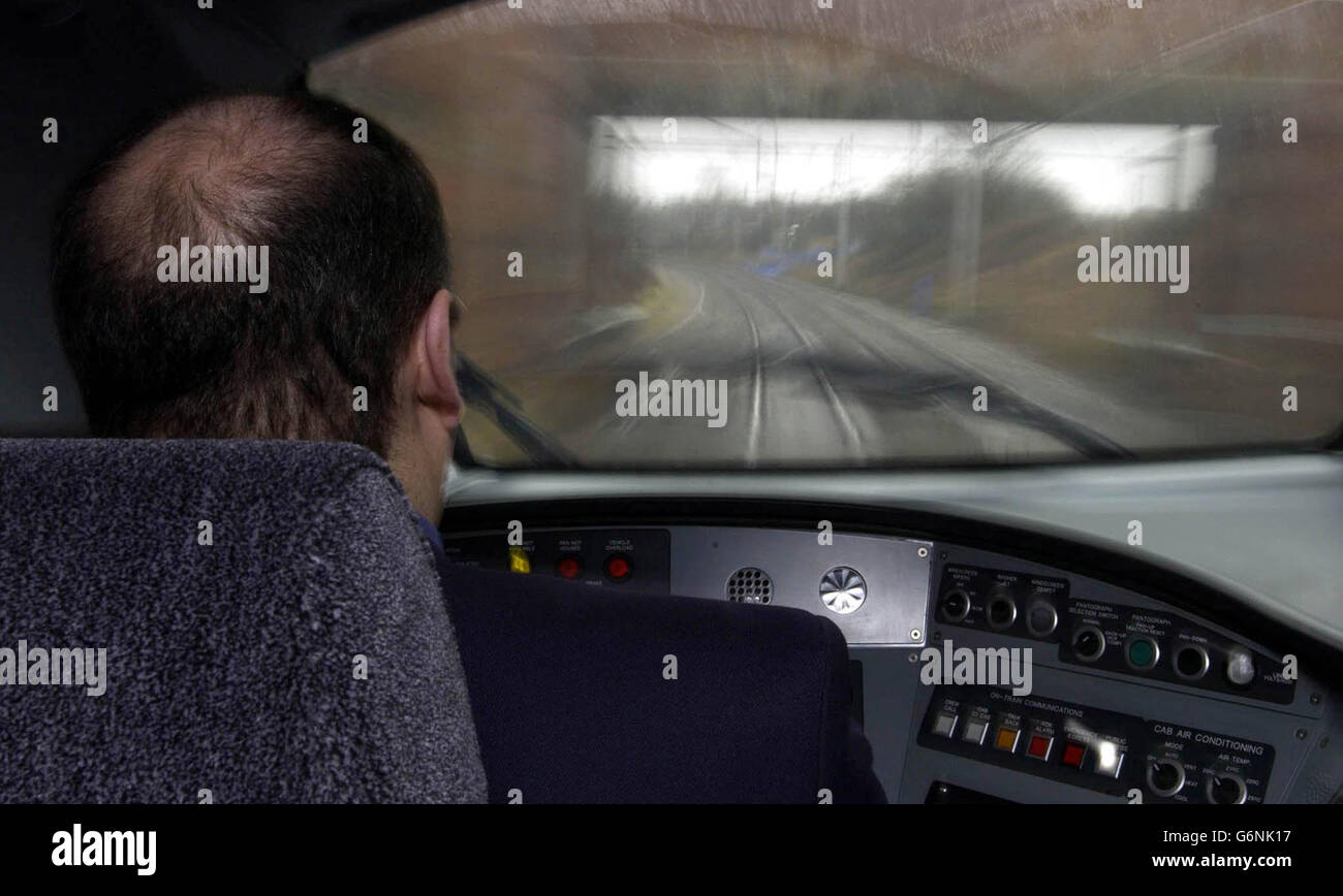 Virgin Trains driver Gavin Wrigley drives the new tilting Pendolino ...