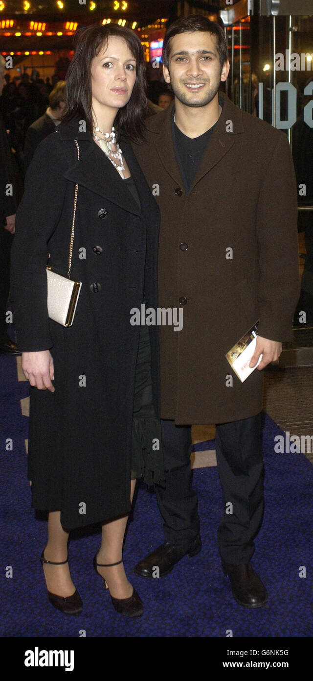 Jimi mistry wife meg arrives uk premiere lord rings hi-res stock ...