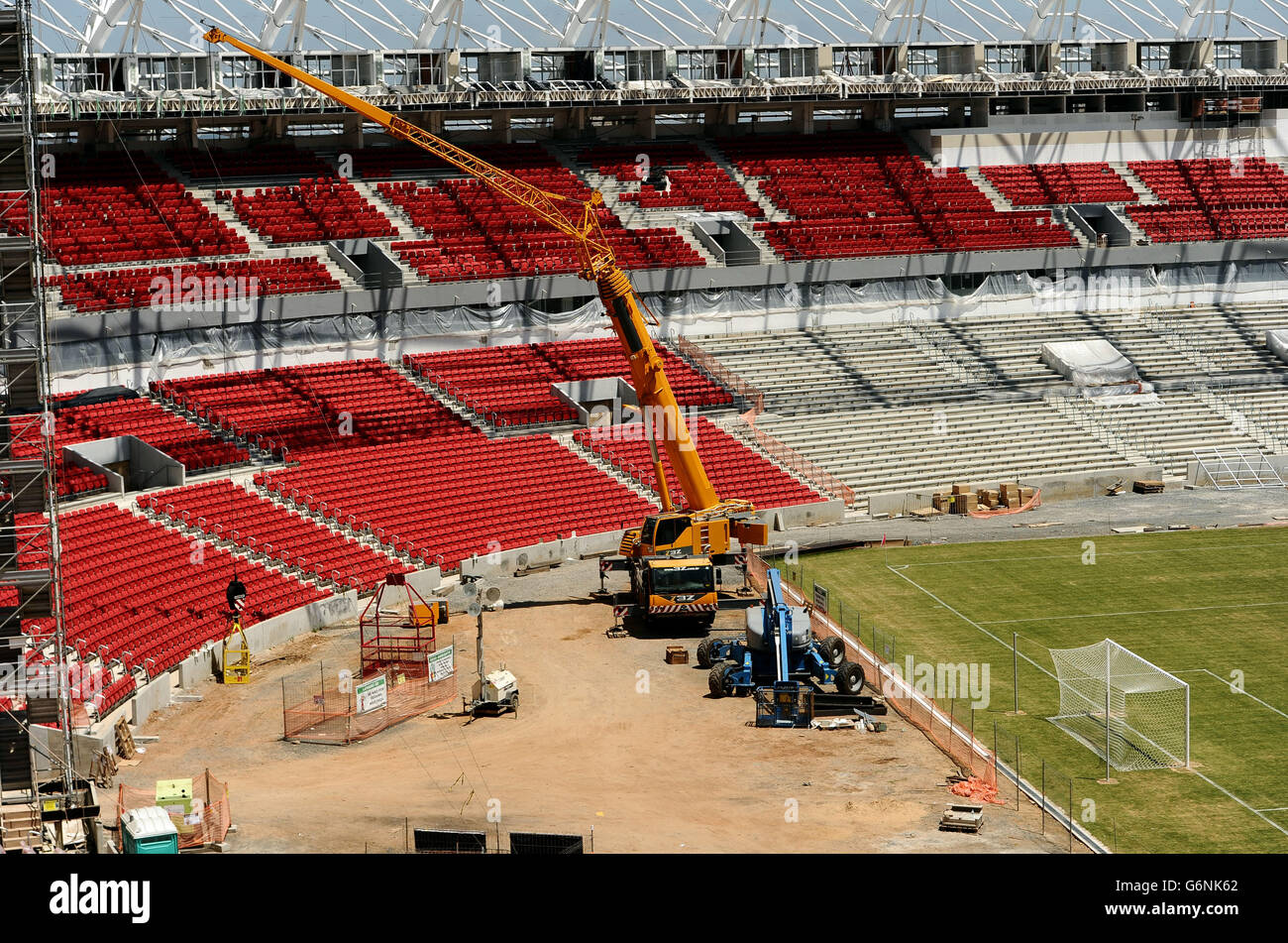 A general view of the Beira-Rio Stadium as work continues in Porto ...
