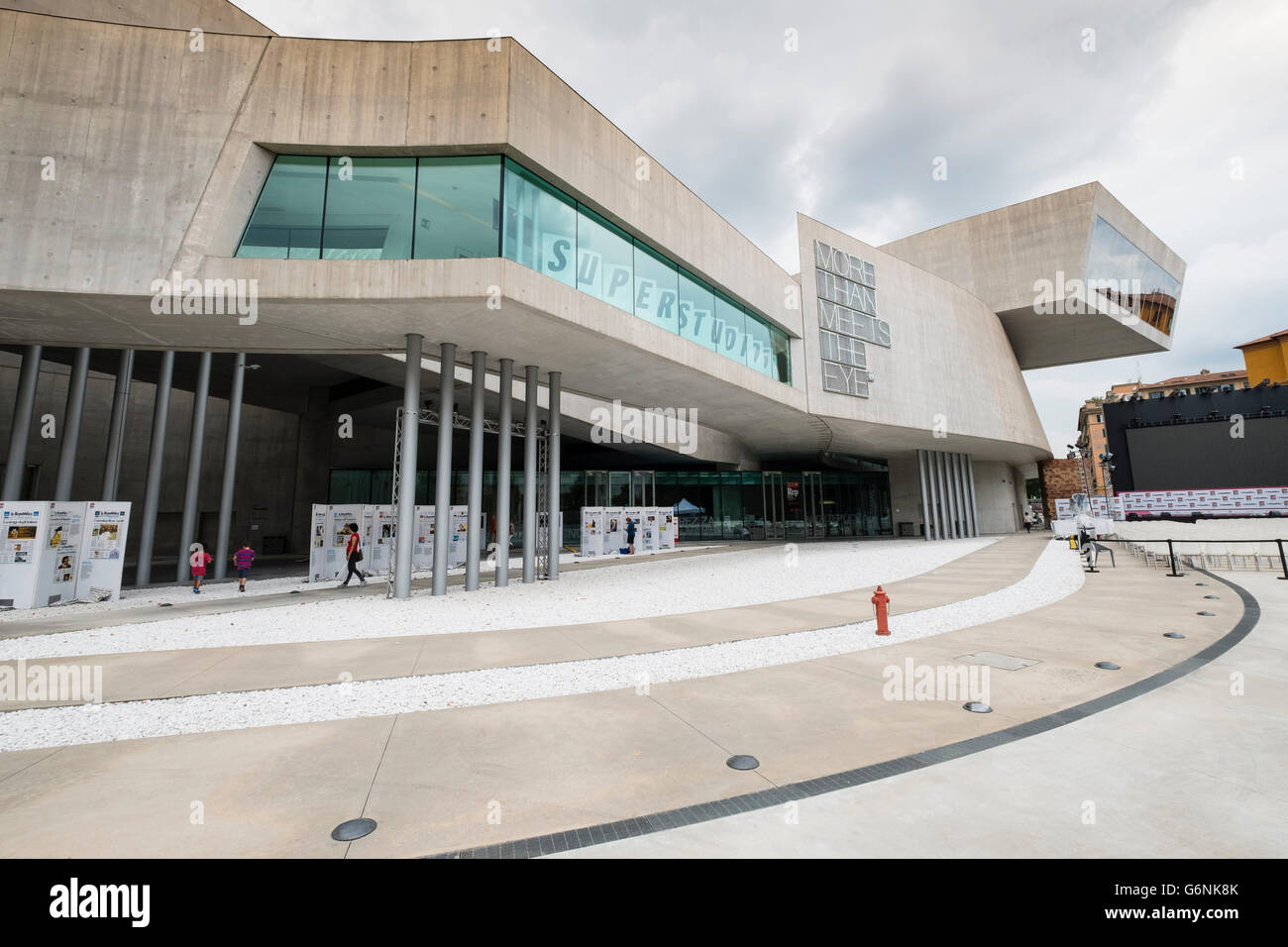 Exterior of MAXXI National Centre of Contemporary Arts designed by Zaha ...