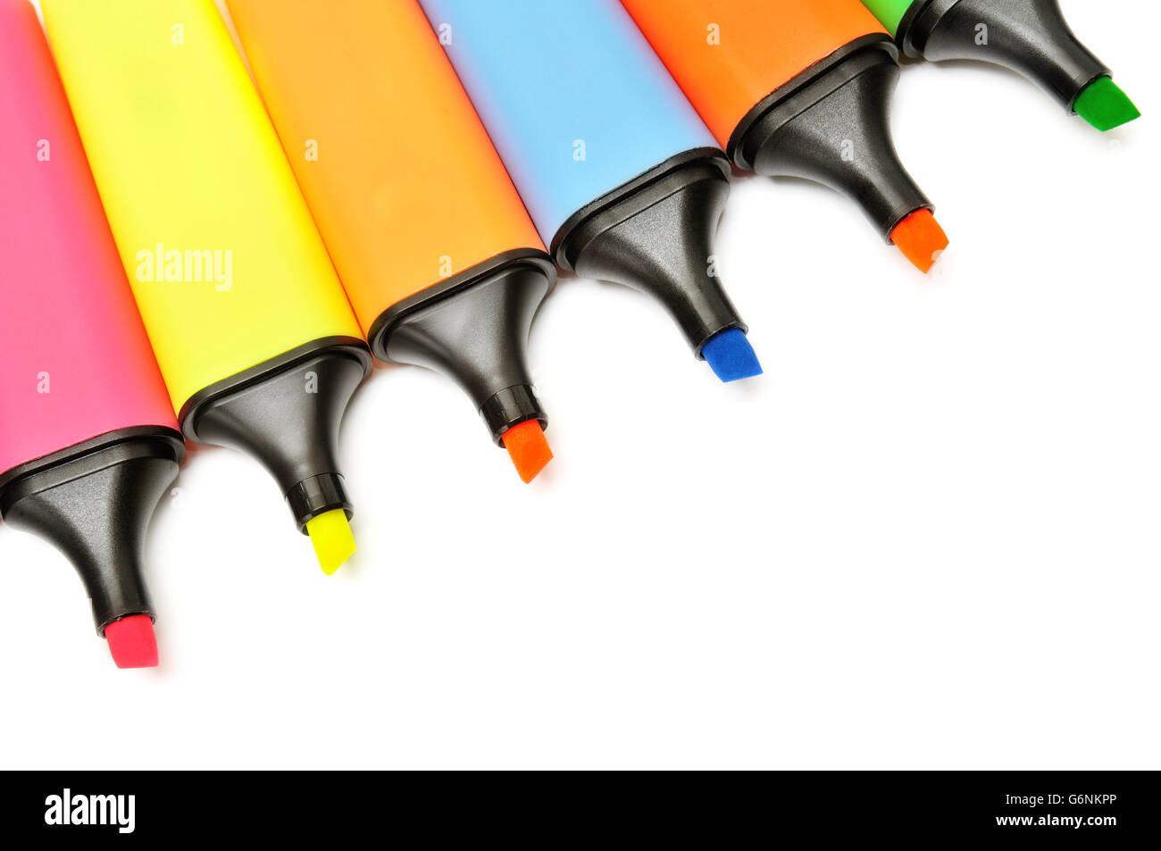 markers isolated on a white background Stock Photo - Alamy