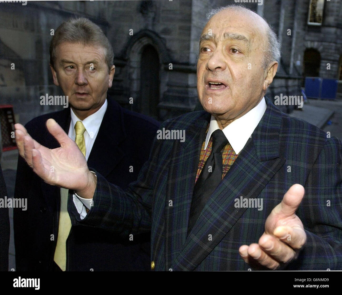 Mohammed Al Fayed arrives at Scotland's Court of Session Stock Photo ...