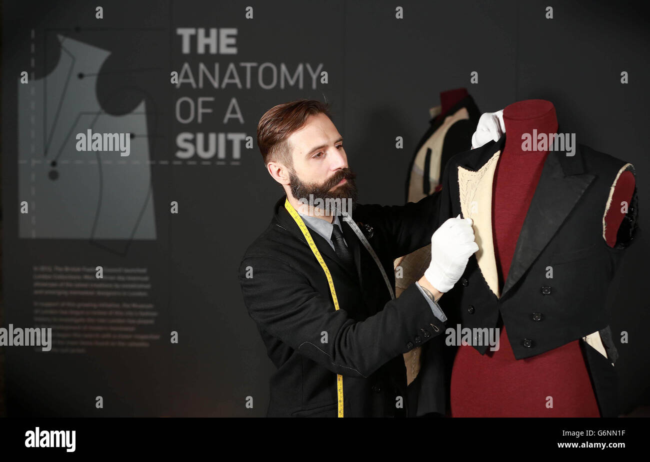 EDITORIAL USE ONLY Fashion Curator Timothy Long puts the finishing ...