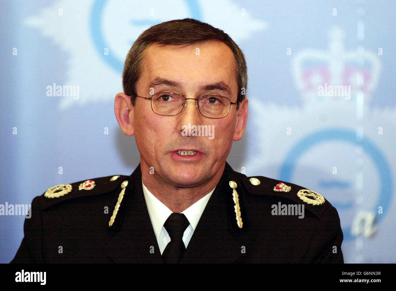 Chief Constable, Tom Lloyd, addresses a press conference in central ...