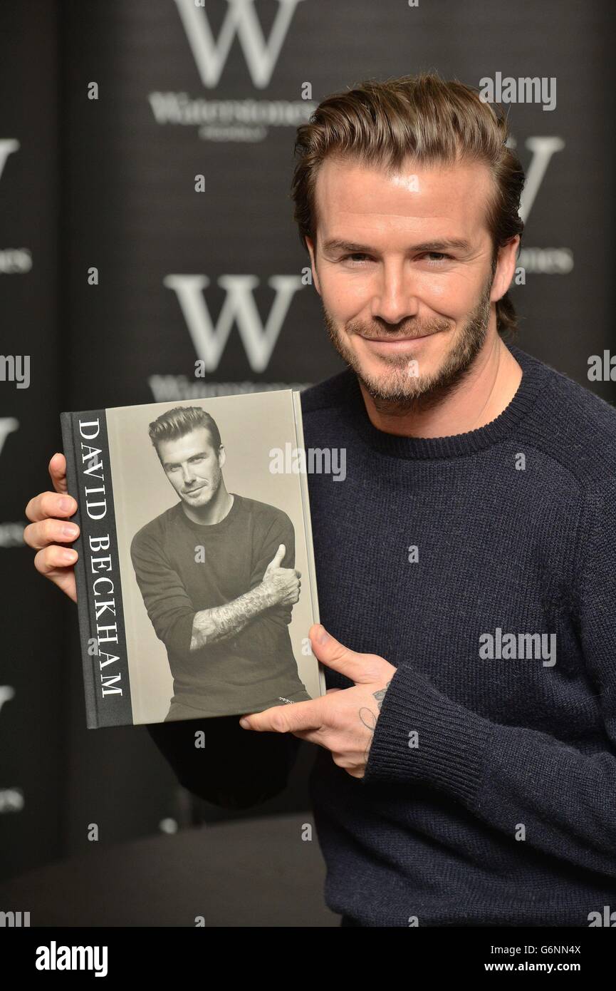 David Beckham book signing - London Stock Photo - Alamy