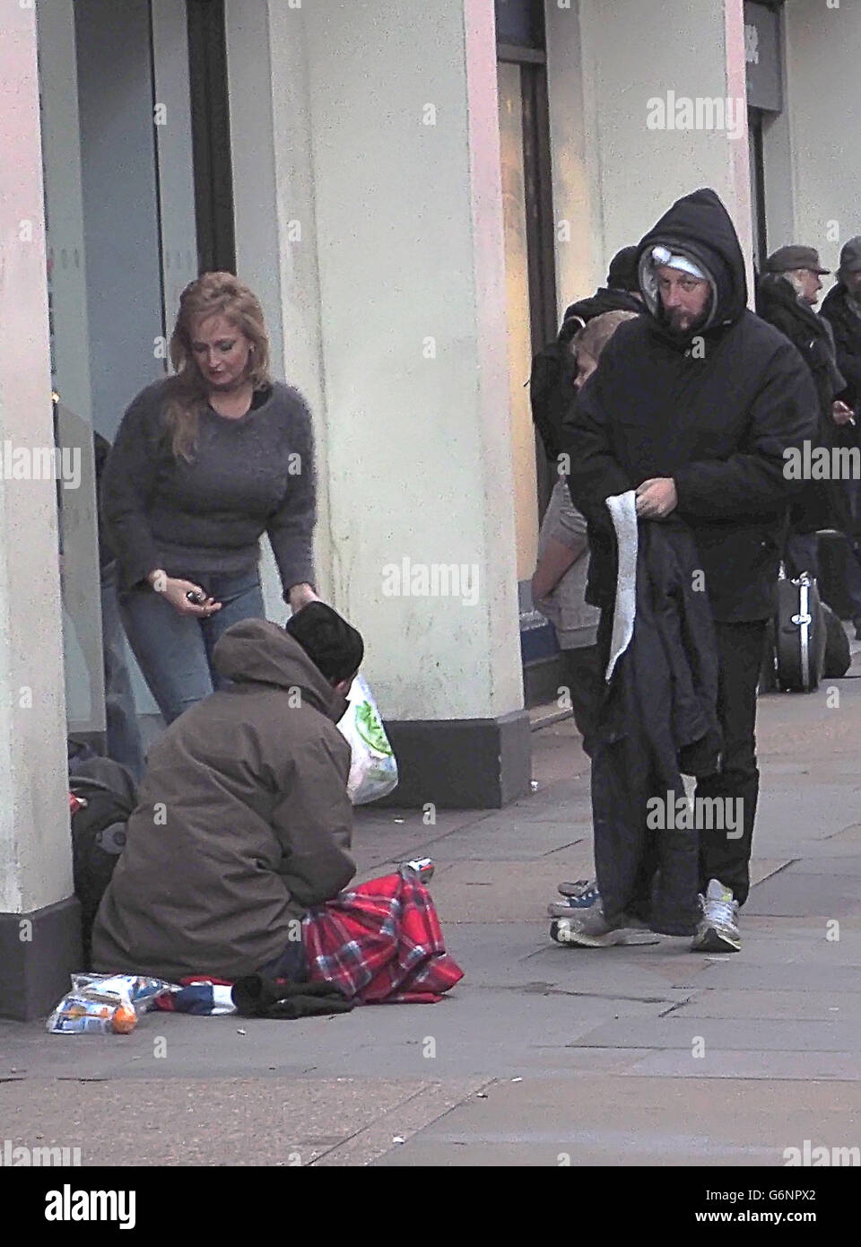 Homeless at Christmas Stock Photo - Alamy