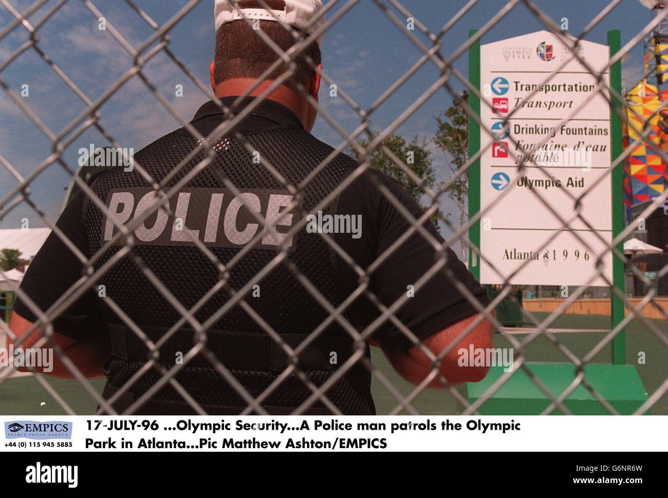 Olympic security in Atlanta Stock Photo - Alamy