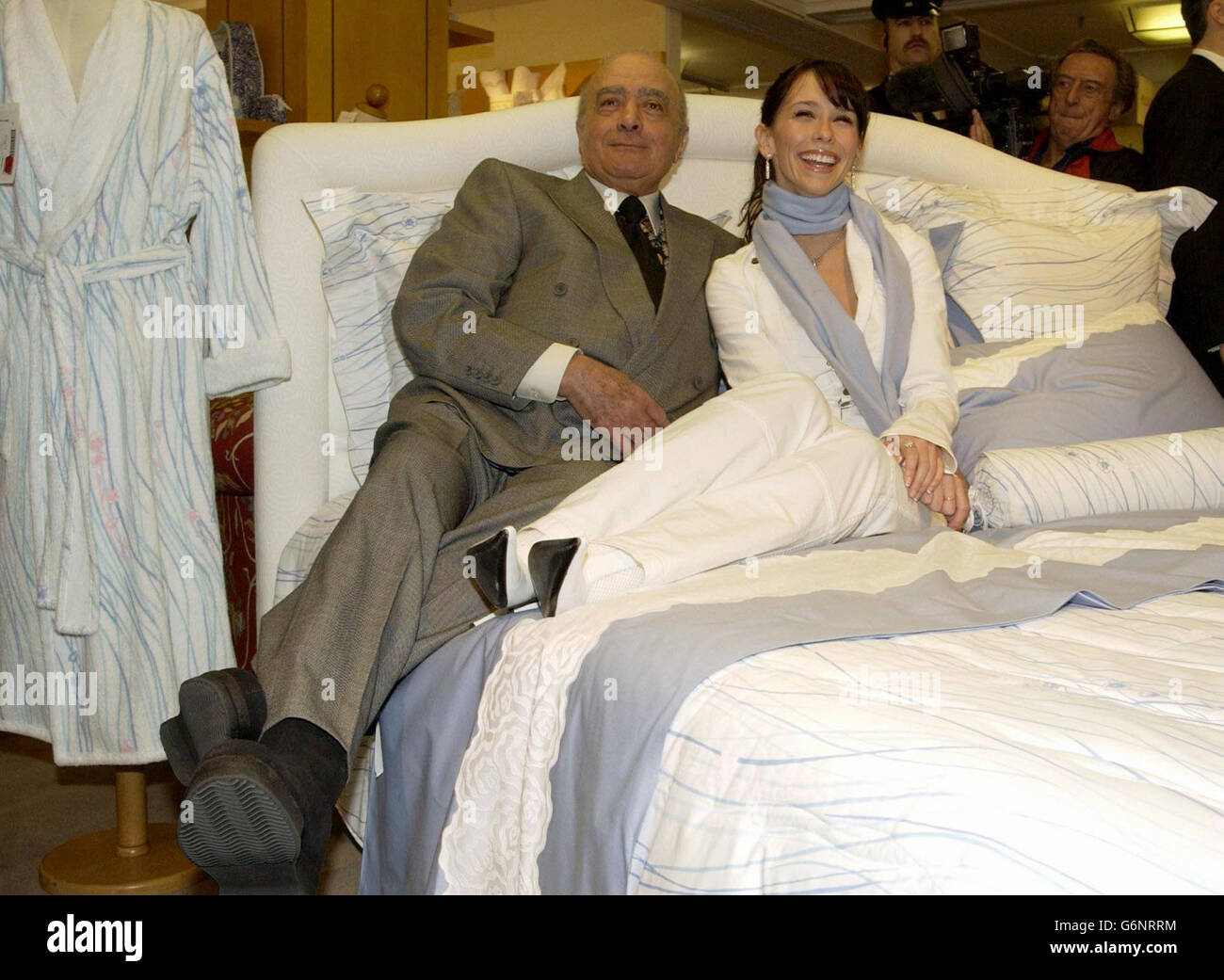 US actress Jennifer Love Hewitt with Harrods Chairman Mohammad Al Fayed ...