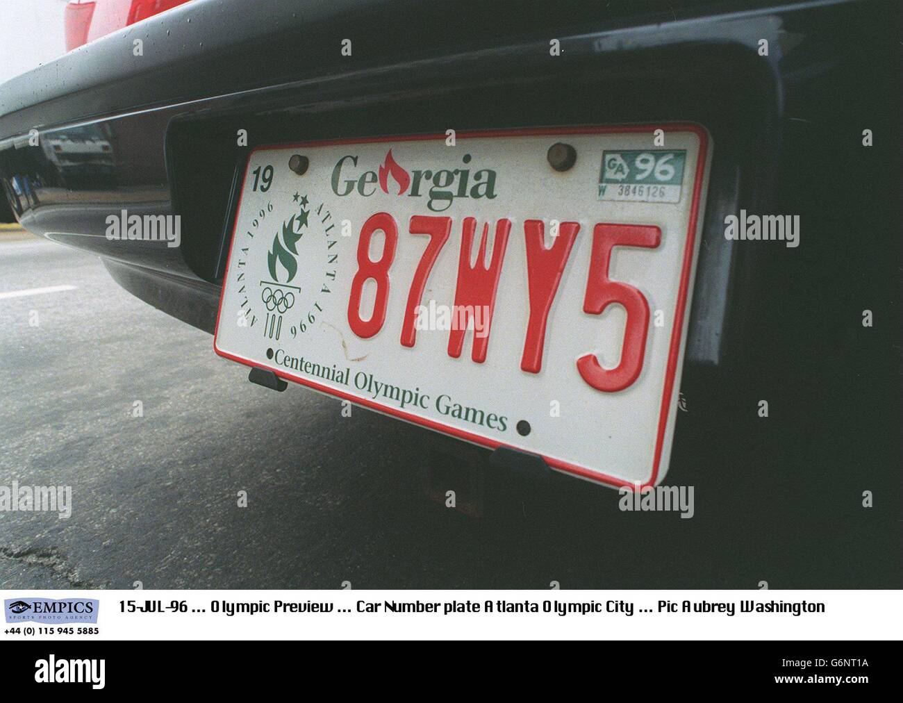 Car number plate atlanta olympic city hi-res stock photography and ...