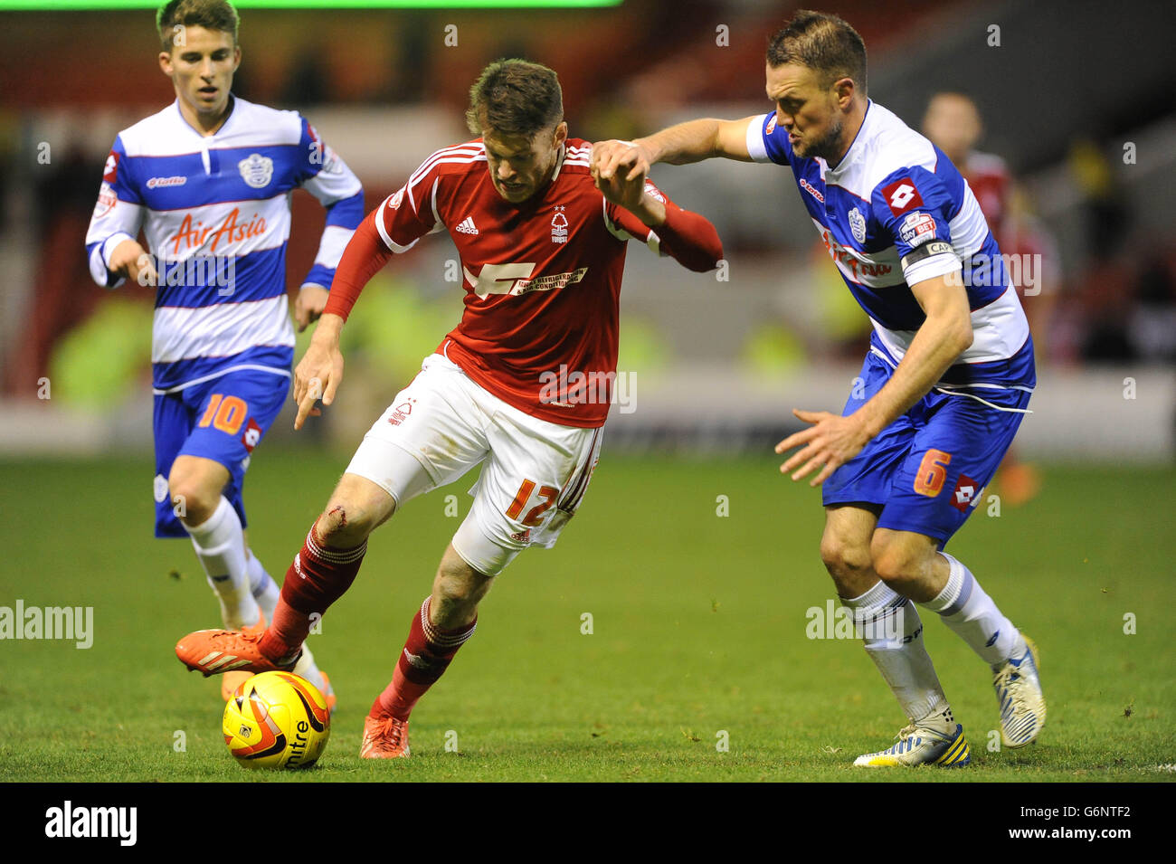 Nottingham Forest's Jamie Mackie (left) and Queens Park Rangers Clint ...