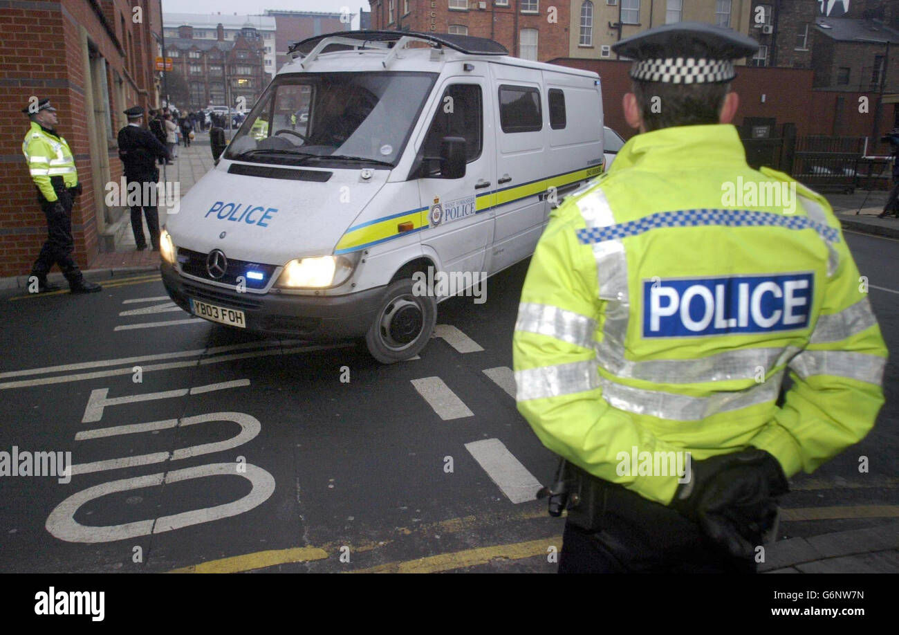 Leeds Shooting Van Arrives Stock Photo - Alamy