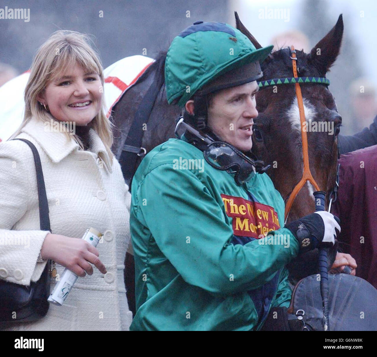 Cheltenham Racing Nicolls McCoy. Trainer Bridget Nicholls celebrates ...
