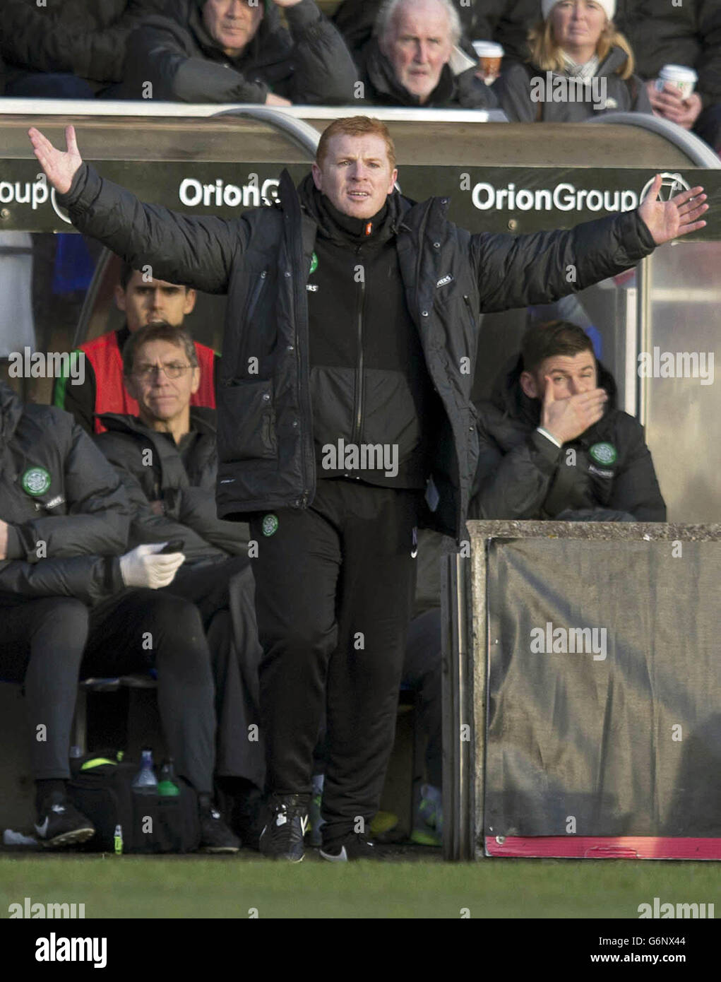 Celtic manager Neil Lennon during the Scottish Premiership match at the ...