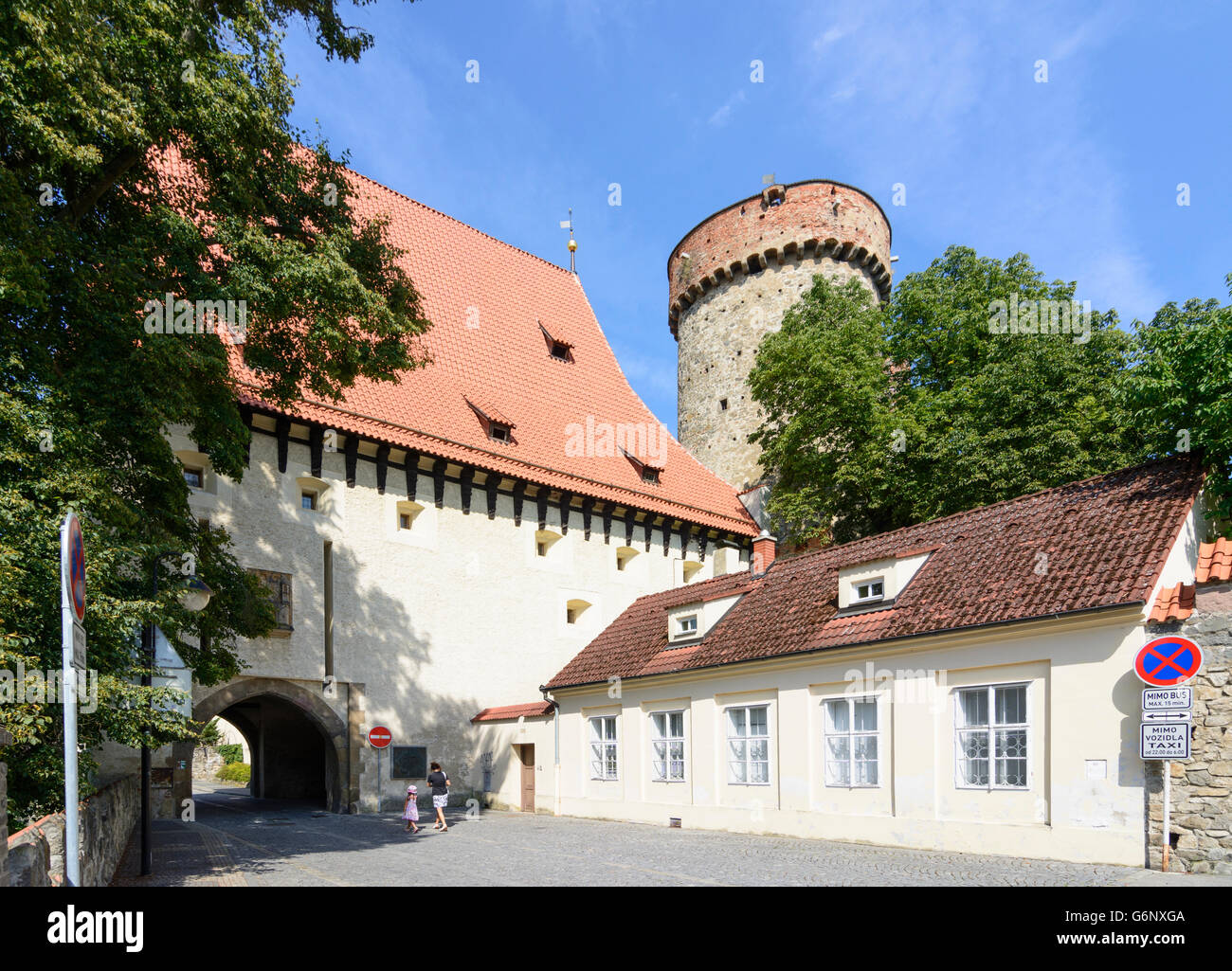 Bechyně gate and Kotnov Castle, Tabor, Czech Republic, Jihocesky ...