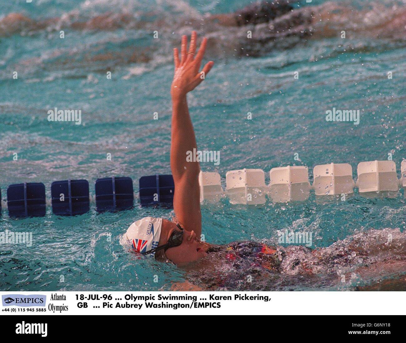 18 jul 96 olympic swimming karen pickering hi-res stock photography and ...