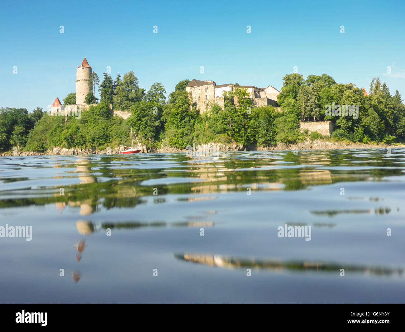 Zvikov Castle (Klingenberg Castle), reservoir Orlik (Worlik), Zvikovske ...