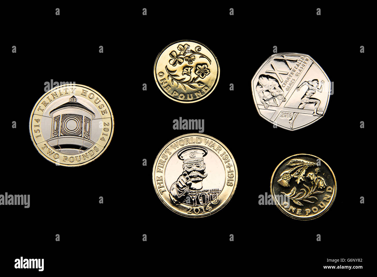 Five new coin designs which will go into circulation on 1st January ...