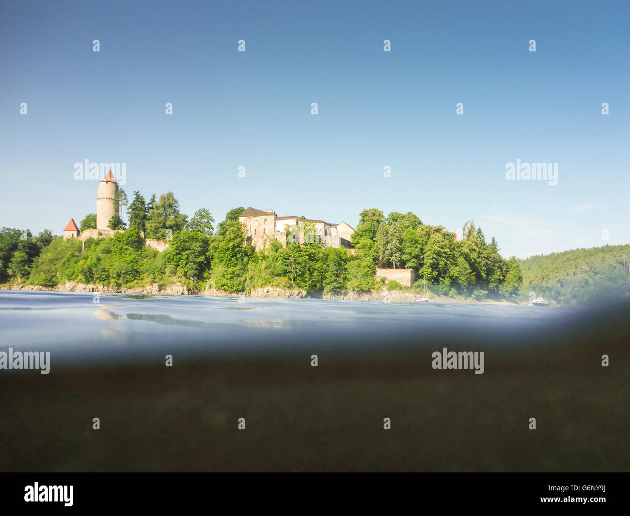 Zvikov Castle (Klingenberg Castle), reservoir Orlik (Worlik), Zvikovske ...